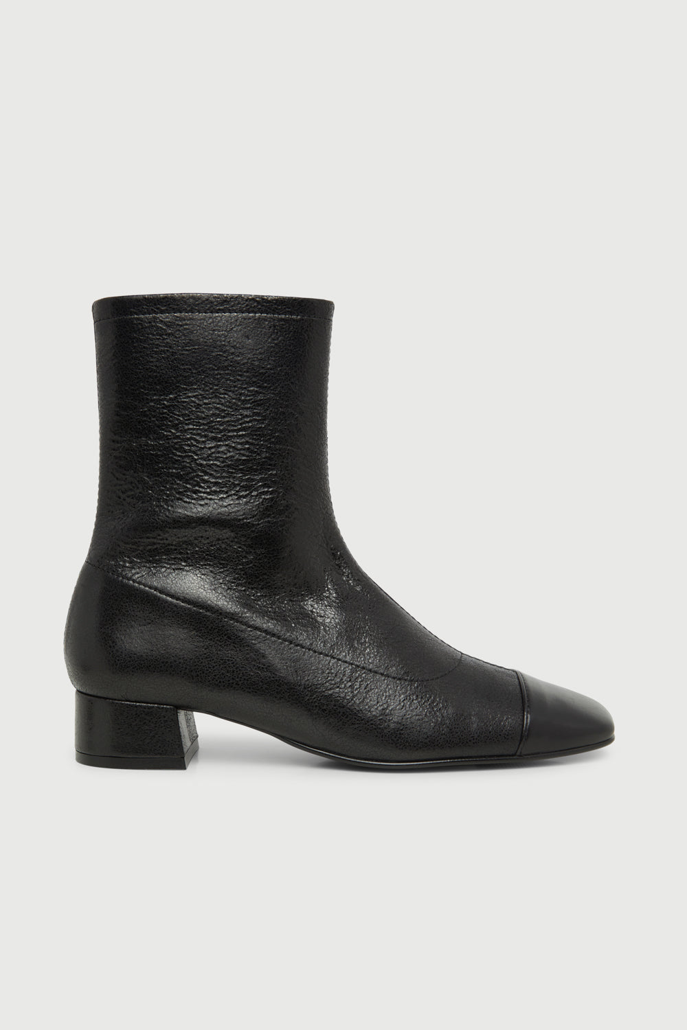 Laurie Ankle Boot in Black Metallic Leather – Augusta the Brand
